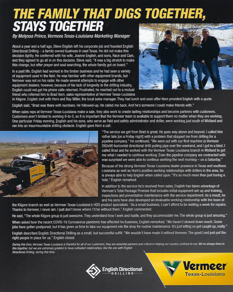 About Us – English Directional Drilling